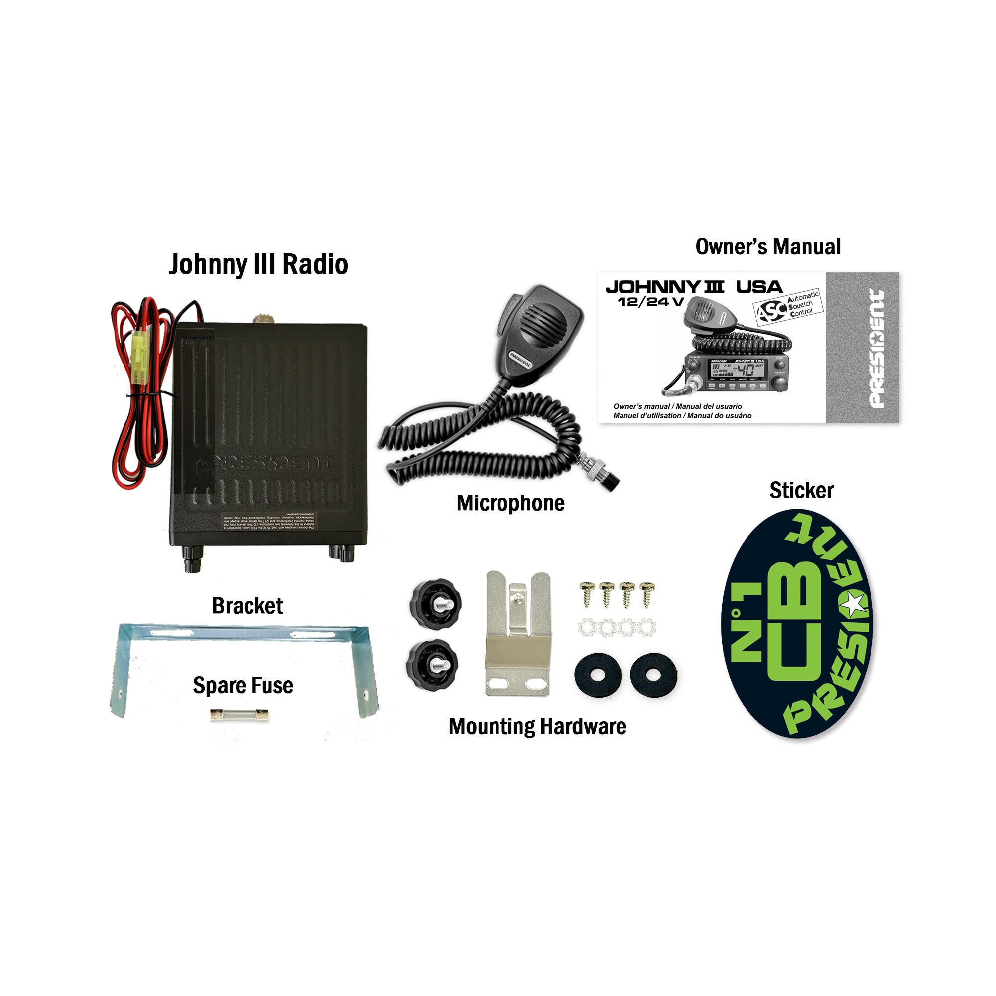 JOHNNY-III-ASC (12/24V) - AM-transceivers - CB-Radios - Group President ...